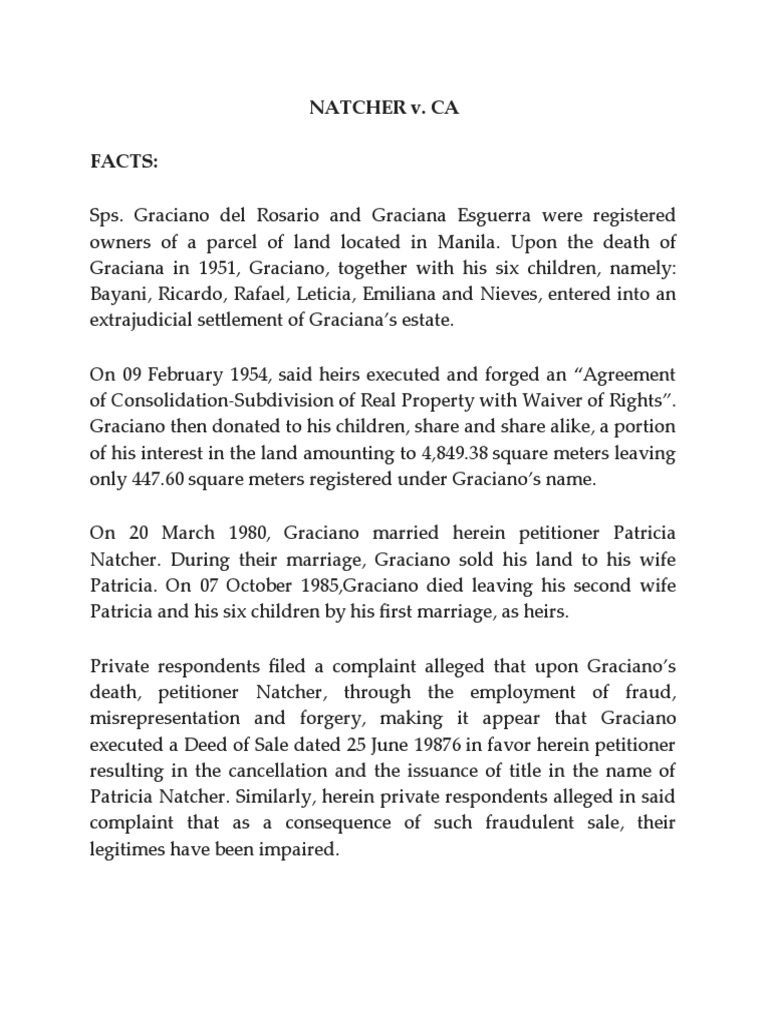 Natcher V CA | PDF | Probate | Inheritance