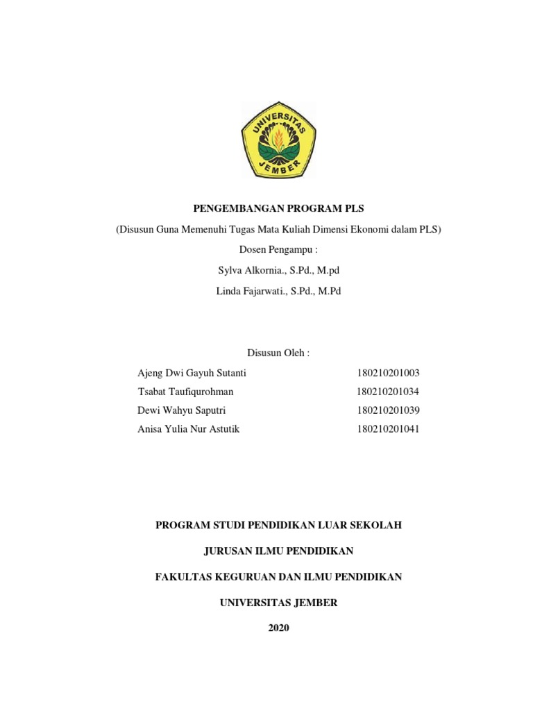 Pengembangan Program Pls Pdf
