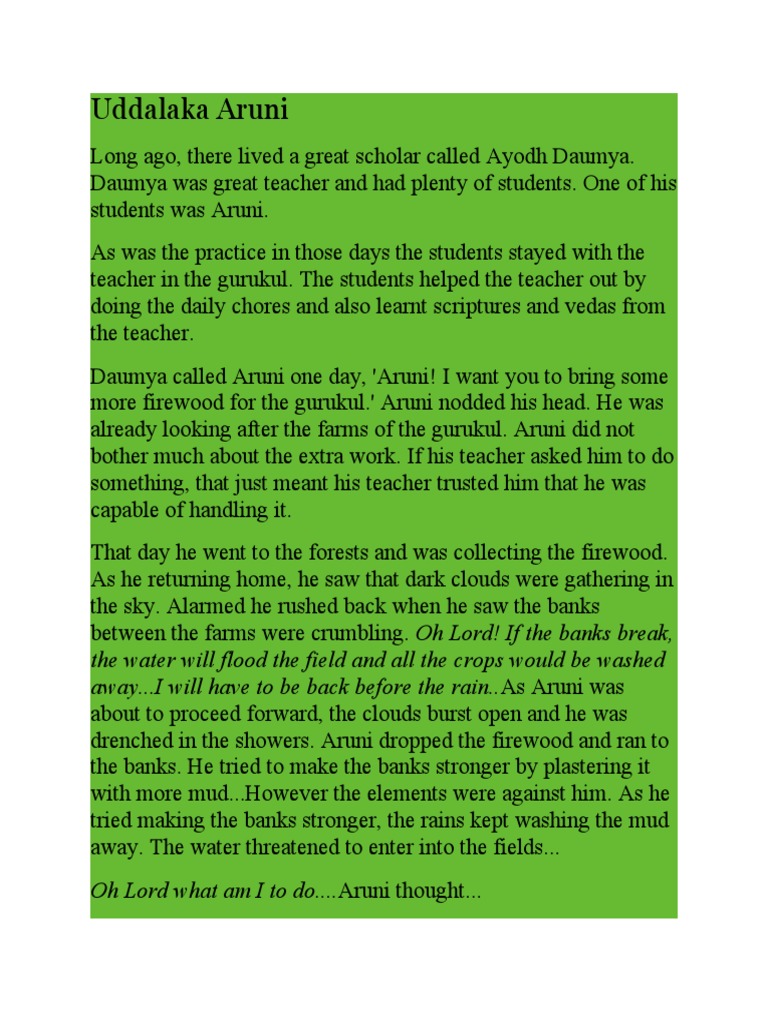 Uddalaka Aruni | PDF