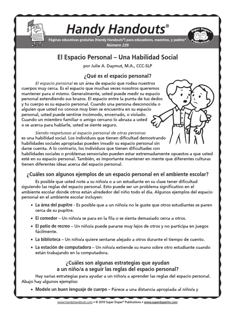 Espacio Personal Guia Niños | PDF