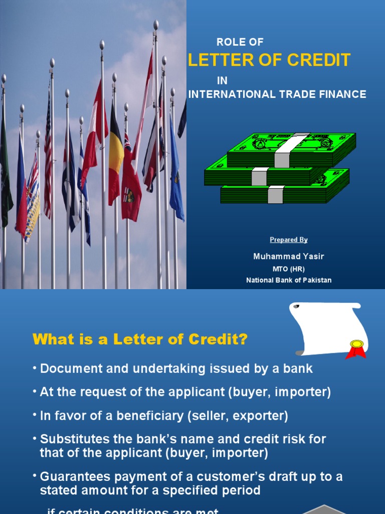 Role of LC in International Trade Finance | Letter Of Credit | Service ...