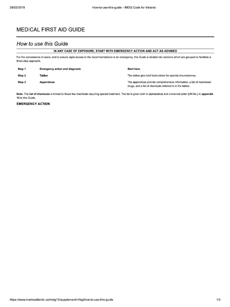 How To Use Mfag Imdg | PDF