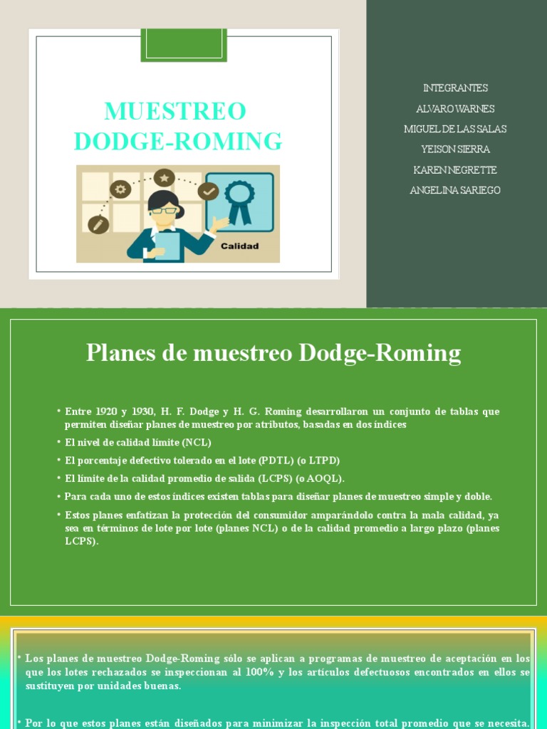 Expo. Dodge Roming | PDF | Muestreo (Estadísticas) | Science