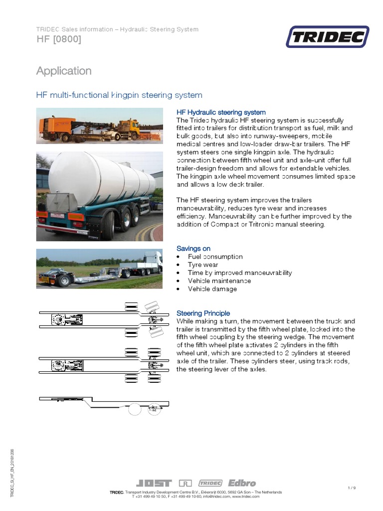 Application: HF Multi-Functional Kingpin Steering System | PDF ...