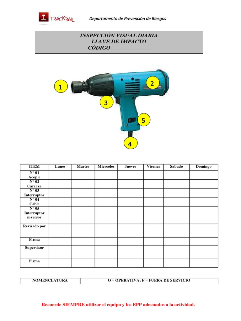 Check List 05 LLave de Impacto | PDF