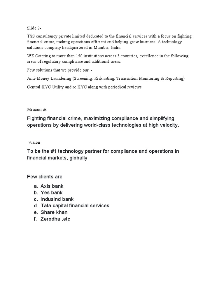 Financial Crime Tech Solutions | PDF