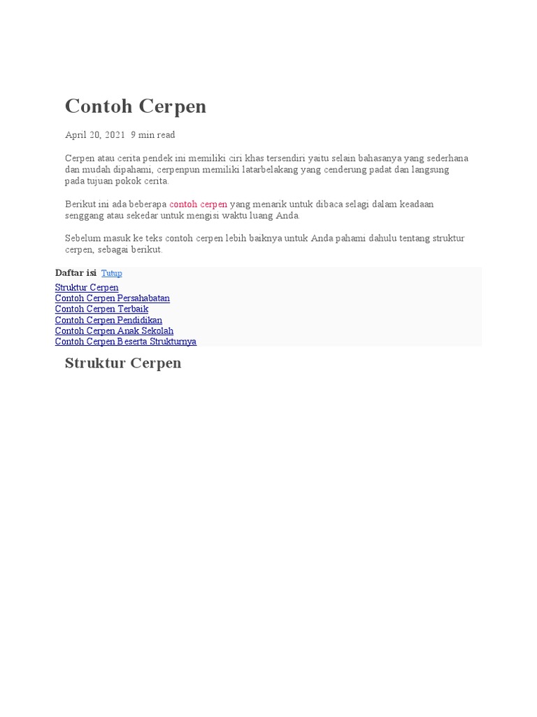 Cerpen 2 | PDF