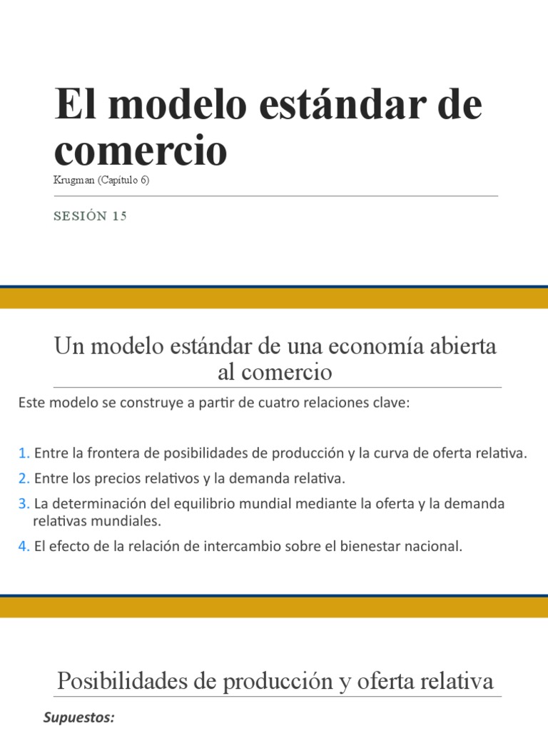 Cap. 6, Krugman, 10ma Edición (El Modelo Estándar de Comercio) OK | Descargar gratis PDF ...