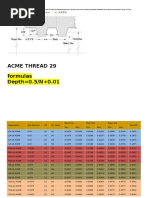 Internal ACME Thread General Purpose Size Chart | PDF | Cutting Tools ...