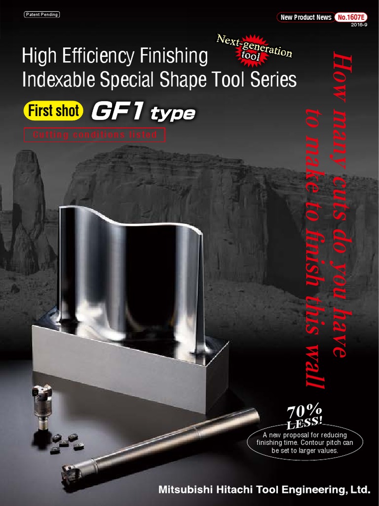 GF1 GF1: High Efficiency Finishing Indexable Special Shape Tool Series ...