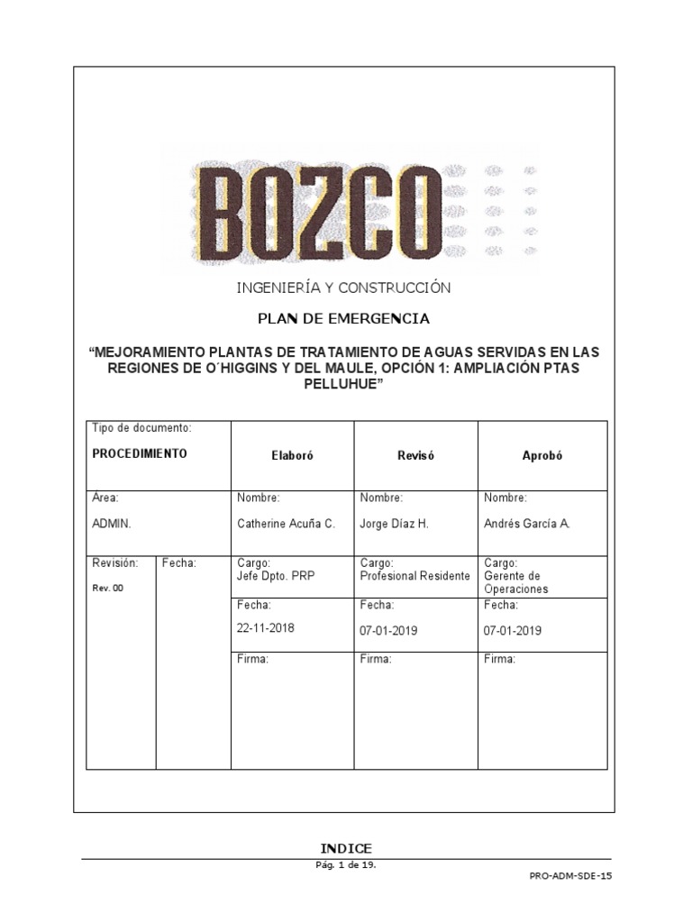 Anexo N°2 Plan SSO - Plan de Emergencia | PDF | Primeros auxilios | Temblores