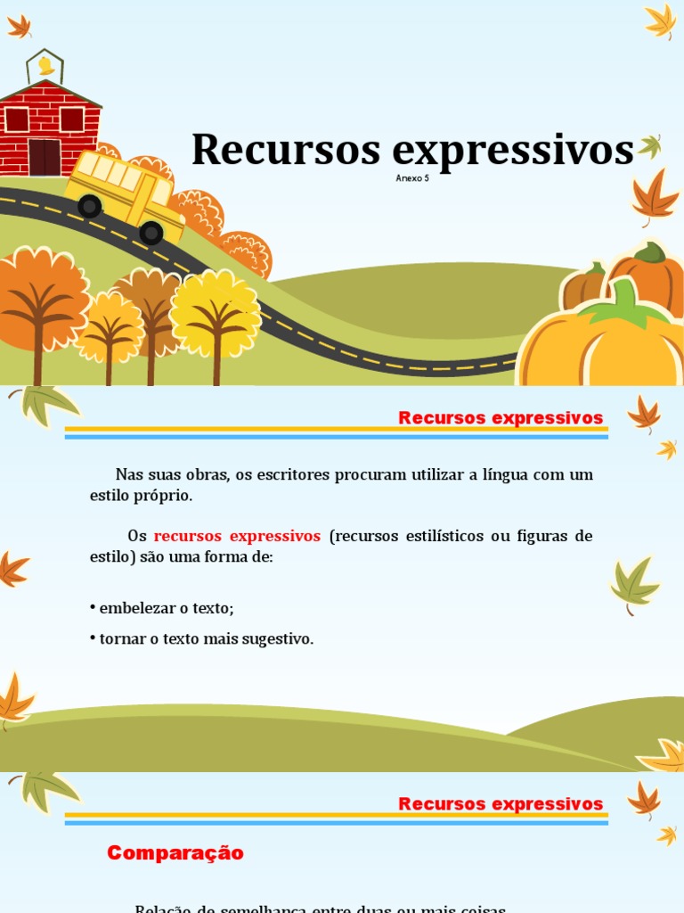 Recursos Expressivos Anexo 5 | PDF | Artes Linguísticas e Disciplina ...