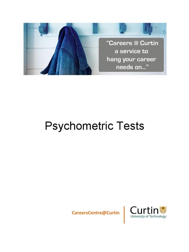 Psychometric Tests | PDF | Psychometrics | Test (Assessment)