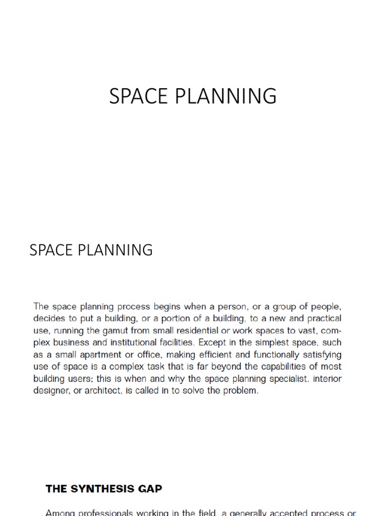 Space Planning | PDF