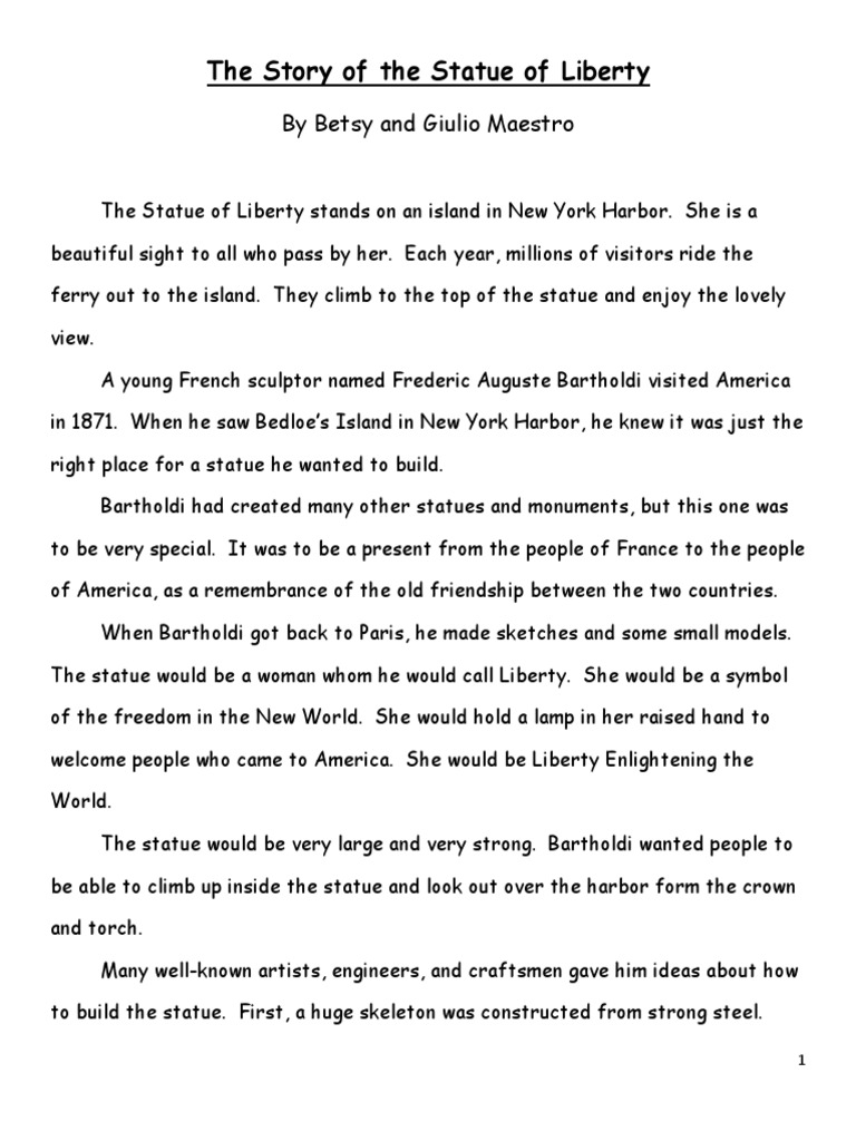 History of the Statue of Liberty | PDF