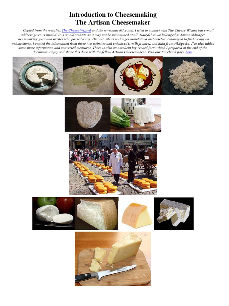 Introduction To Cheesemaking The Artisan Cheesemaker | PDF | Cheese ...