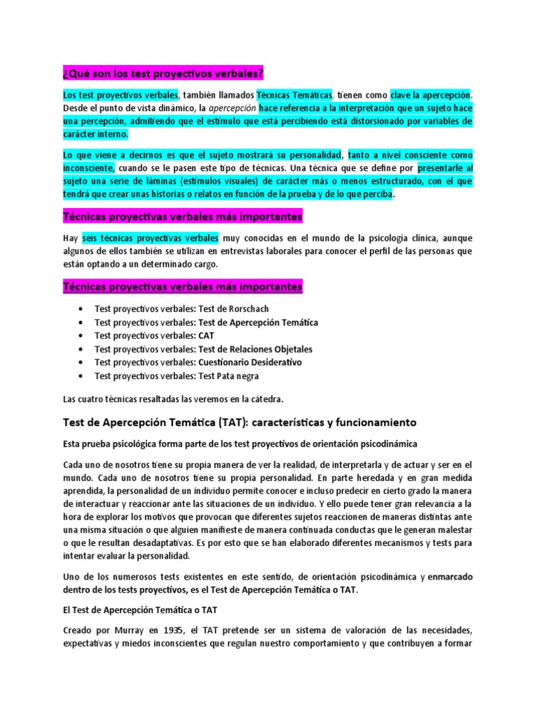 Test de Apercepción Temática | PDF | Narrativa | Comportamiento