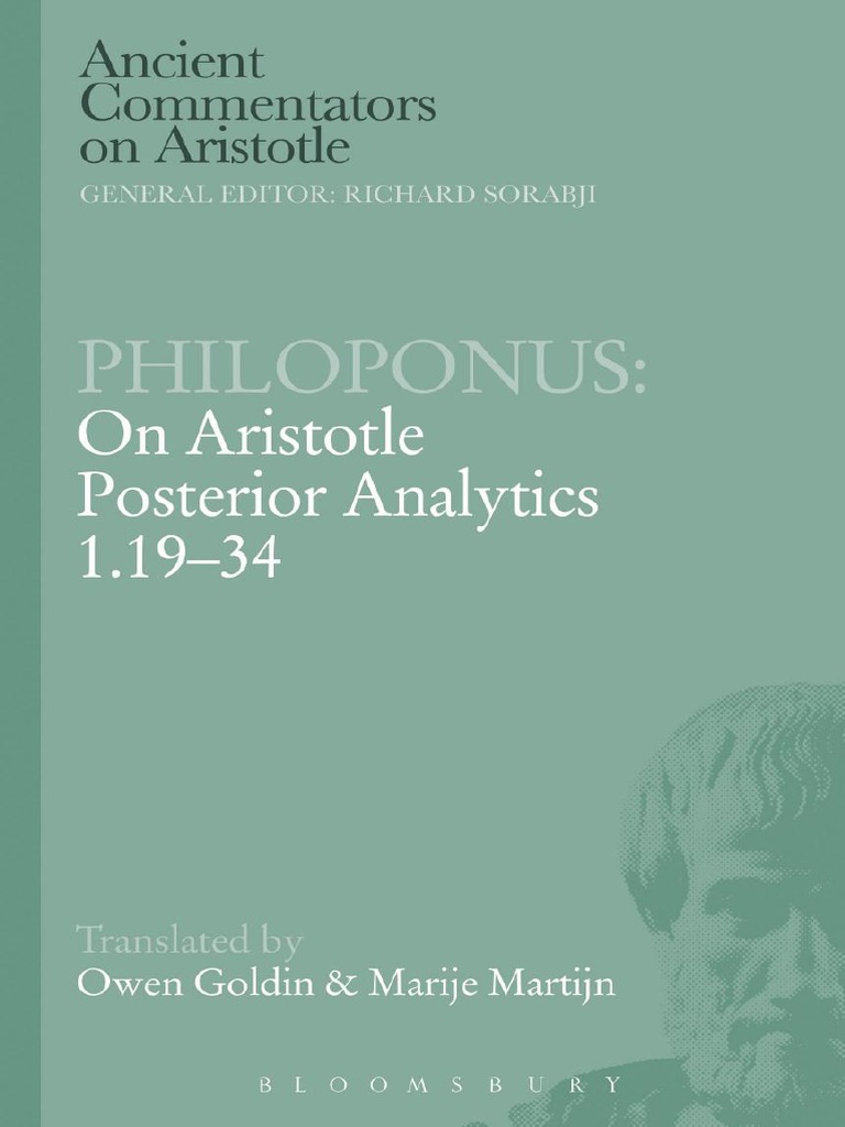 Philoponus On Aristotle Posterior Analytics 1.19-34 by John Philoponus ...