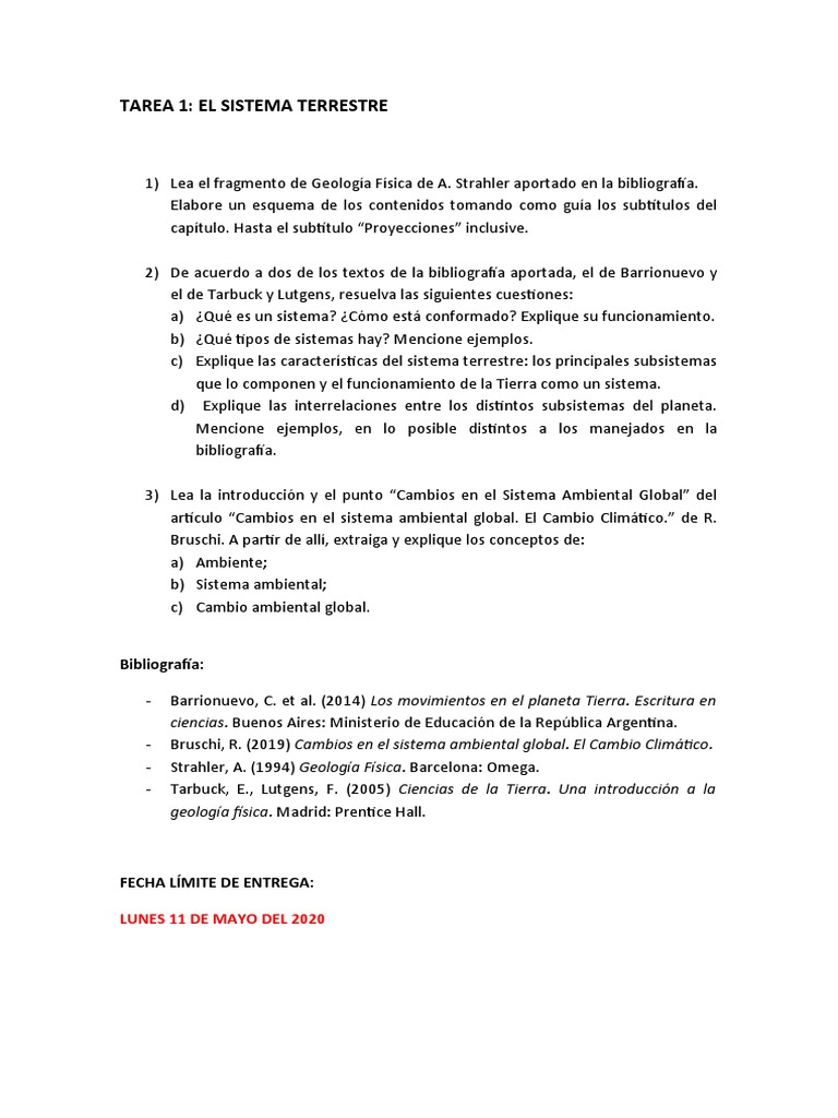 Sistema Terrestre y Cambio Ambiental | PDF