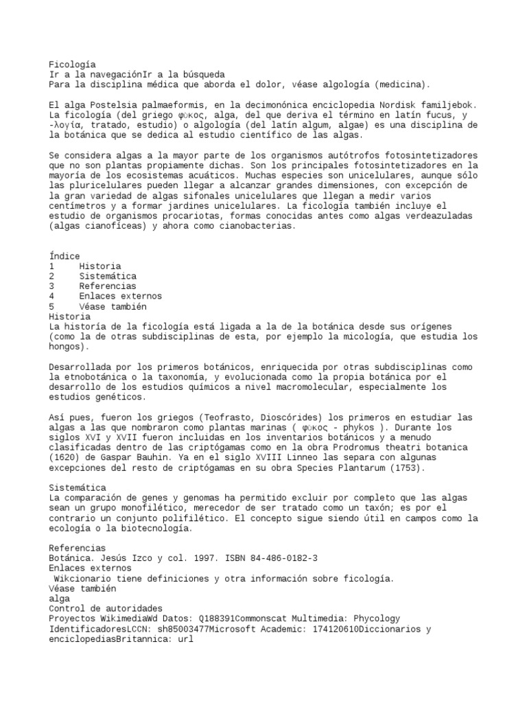 Ficologia | PDF | Eucariotas | Organismos