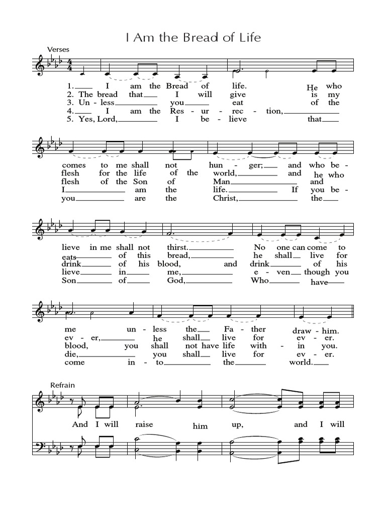 I Am The Bread of Life Sheet Music | PDF