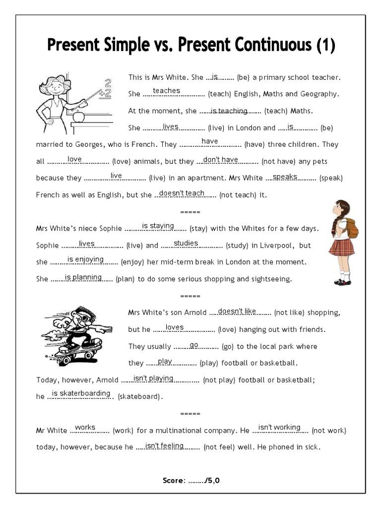 Past Simple VS Past Continuous Worksheet | PDF | Language Arts & Discipline