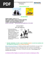 Comprension Lectora de Don Quijote de La Mancha 2019 | PDF | Don Quijote