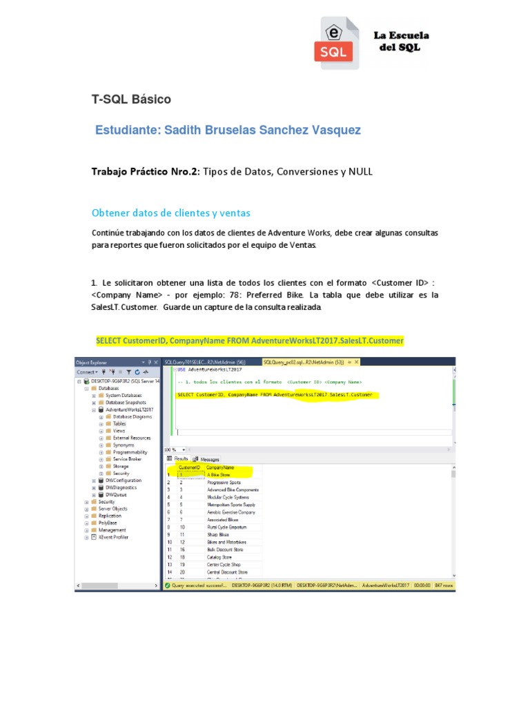 BASICO - Tp02-Tipos Datos Conversiones NULLv1 Base de Datos | PDF ...