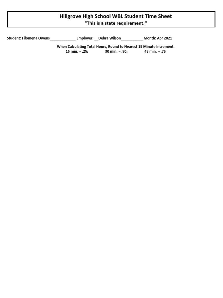 Apr Time Sheet 2021 | PDF | Human Resources | Business