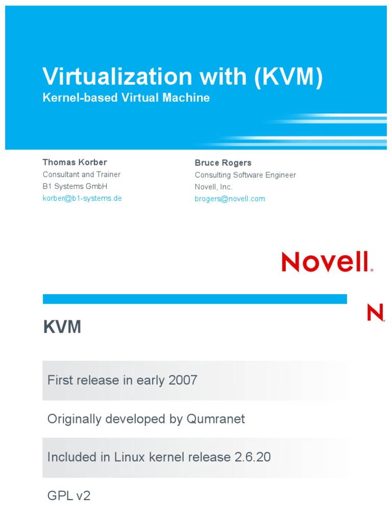 Virtualization With (KVM) : Kernel-Based Virtual Machine | PDF | Device ...