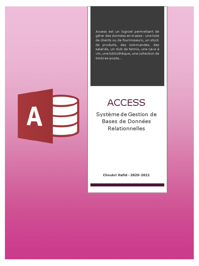 Guide Complet Microsoft Access 2020-2021 | PDF | Microsoft Access | Visual Basic for Applications