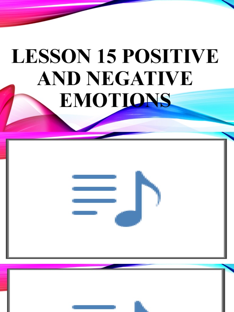 Lesson 15 Positive and Negative Emotions | PDF