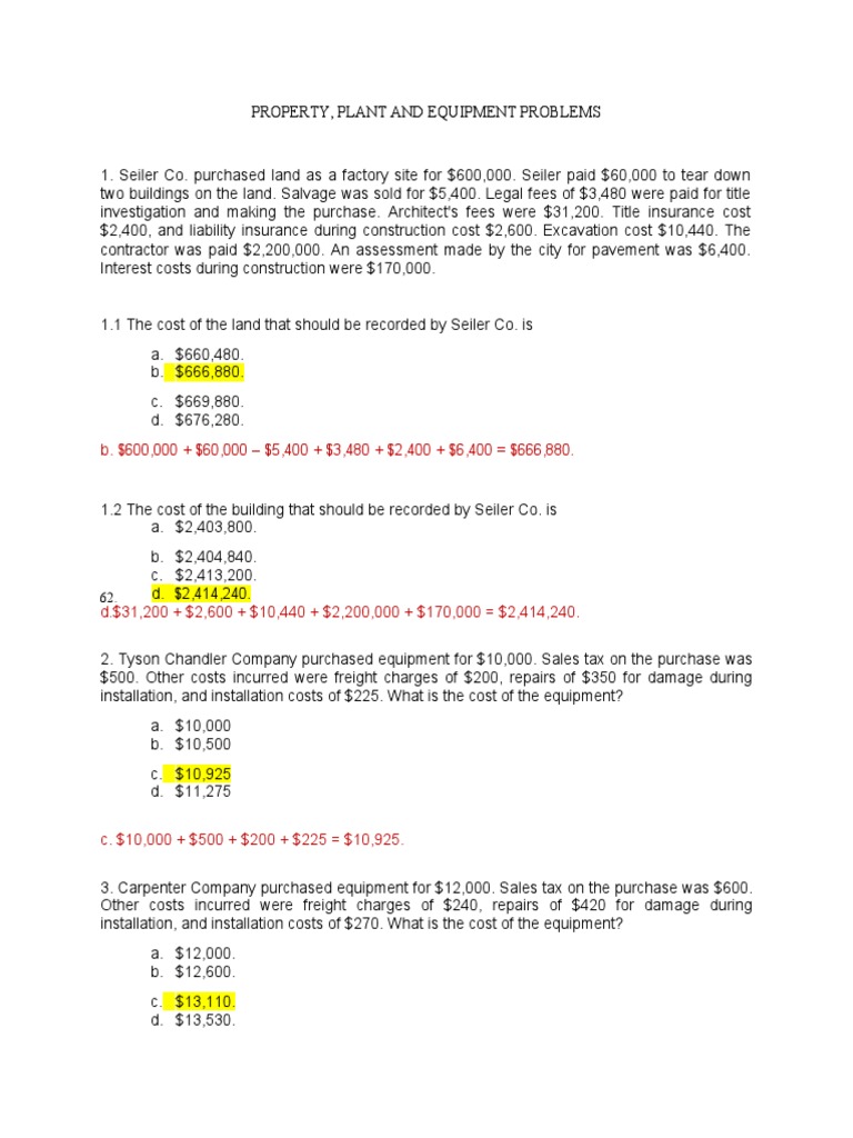 Ppe Problems 1 | Download Free PDF | Depreciation | Financial Accounting