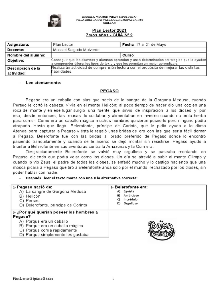 Plan Lector 7mos (17 Al 21 de Mayo) | PDF | Medusa