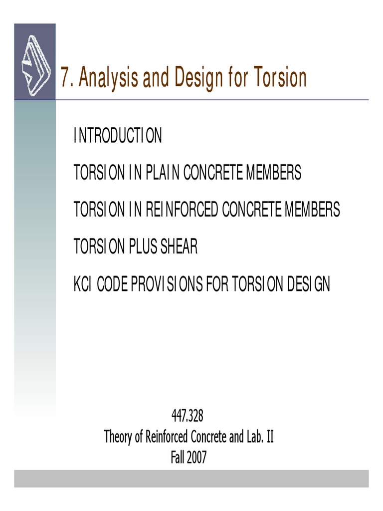 Analysis and Design For Torsion | PDF | Beam (Structure) | Truss