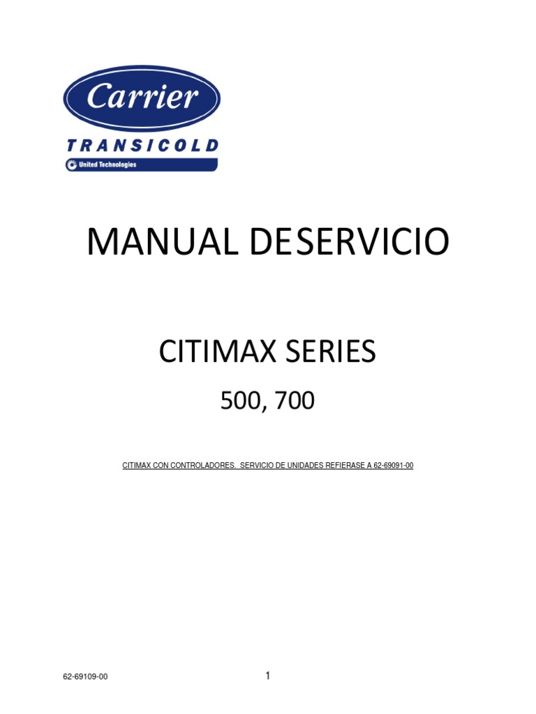 Carrier Citimax Series 500,700 | PDF | Refrigeración | Presión