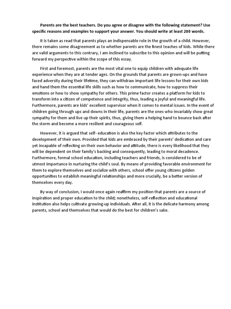 Parents as Primary Teachers: A Debate | PDF | Sympathy | Attitude ...