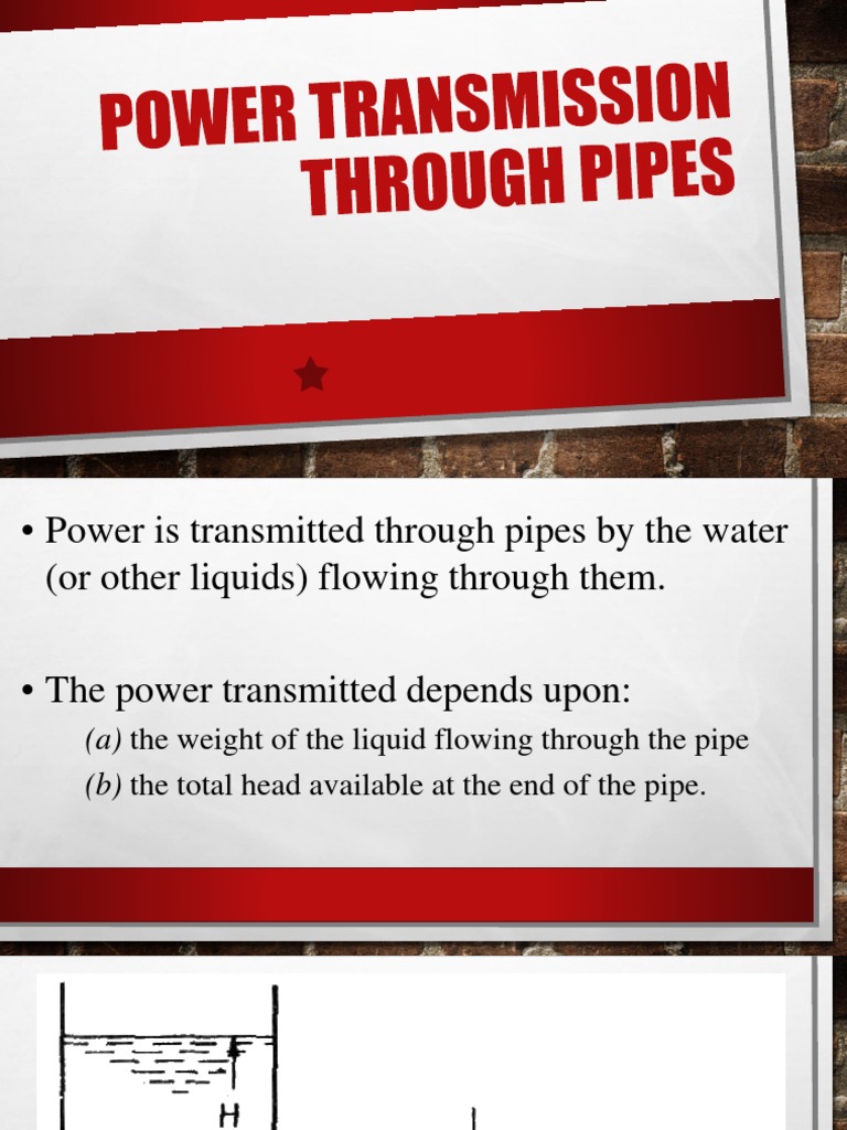 Power Transmission Through Pipes (Autosaved) | PDF | Metrology | Liquids