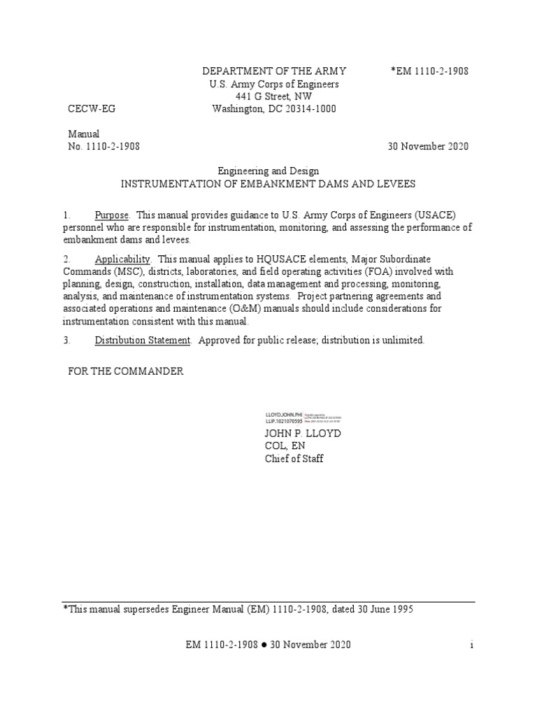 Instrumentation of Embankment Dams and Levees | PDF | Groundwater | Aquifer