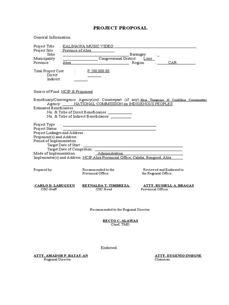 Kalinawa Music Video Project Proposal | PDF | Musical Instruments ...