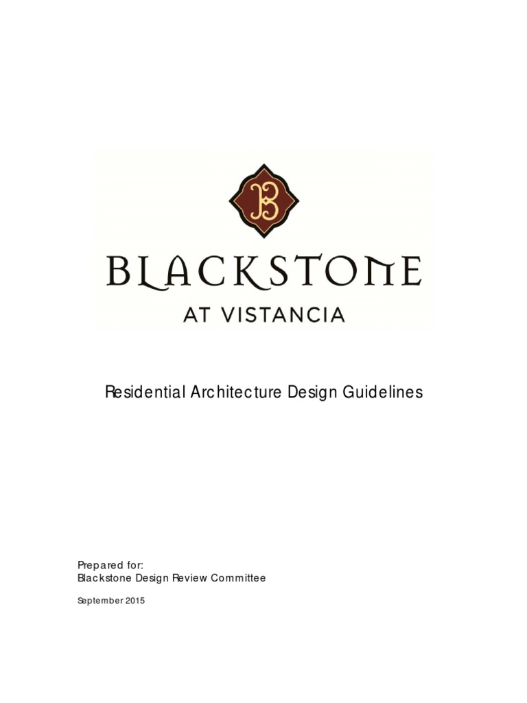 Blackstone Residential Design Guidelines | PDF | Land Lot | Building