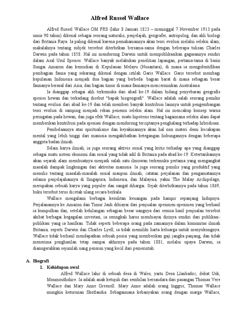 Alfred Russel Wallace | PDF