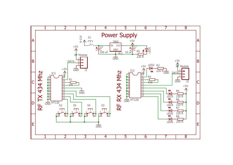RF 434 MHZ Wireless Circuit | PDF