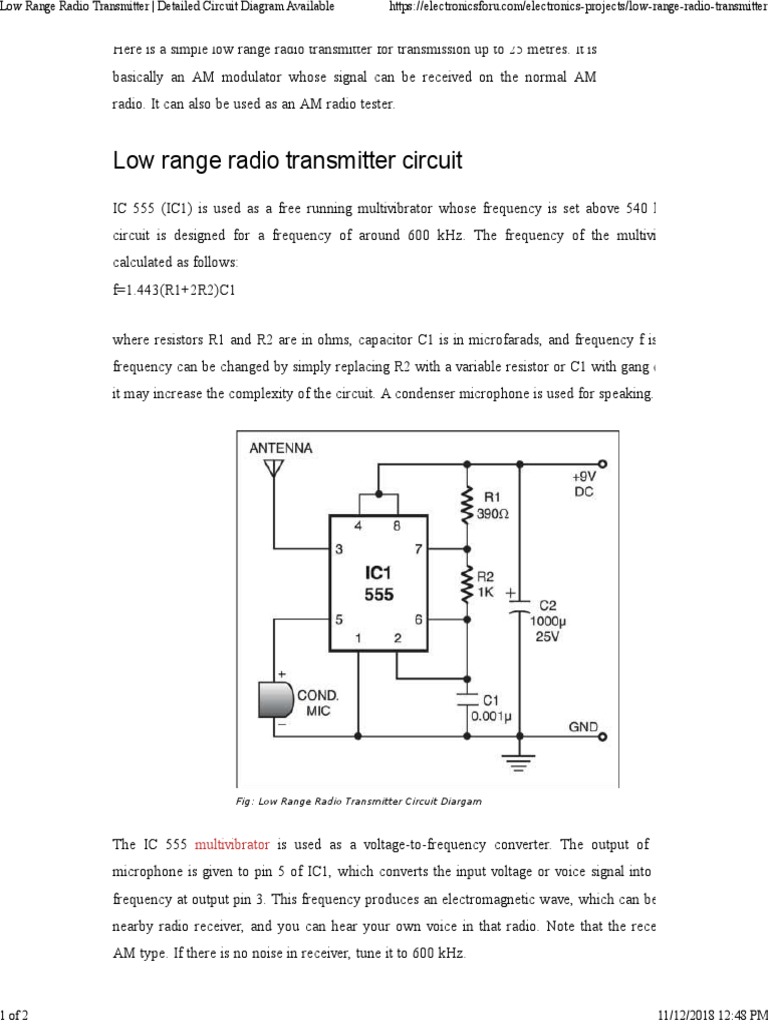 Long Range Video Transmitter And Receiver Circuit Diagram Rf