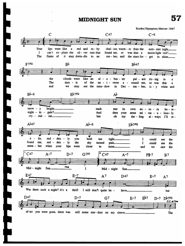 Midnight Sun - Lead Sheet | PDF