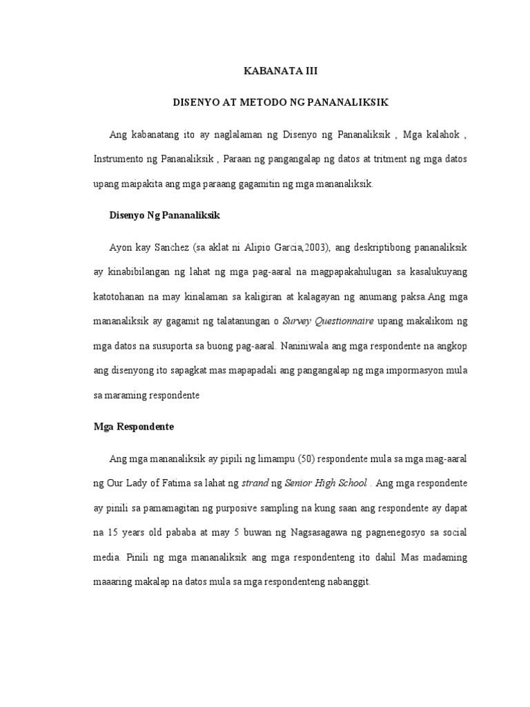 Final Research Filipino | PDF
