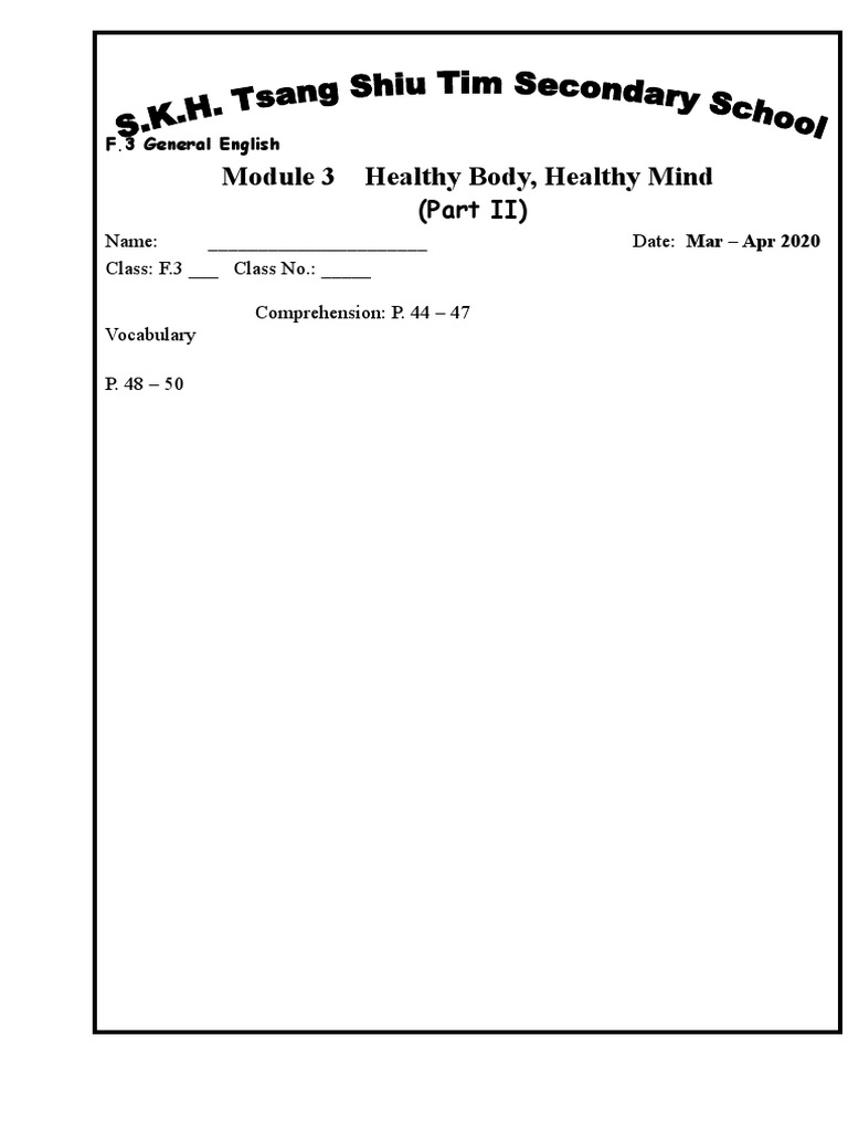Module 3 - Healthy Body, Healthy Mind - Part 2 | PDF | Obesity ...