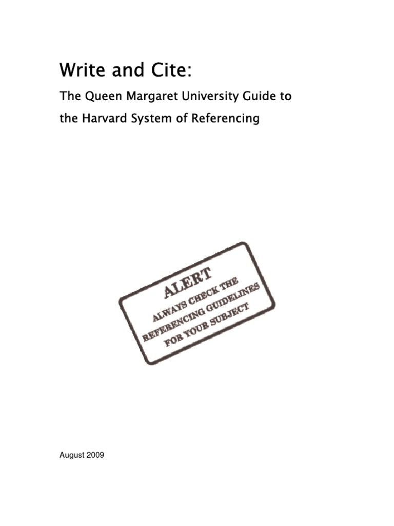 Write and Cite:: The Queen Margaret University Guide To The Harvard ...