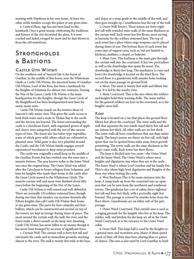 Castle Uth Wistan Overview | PDF | Castle | Fortification