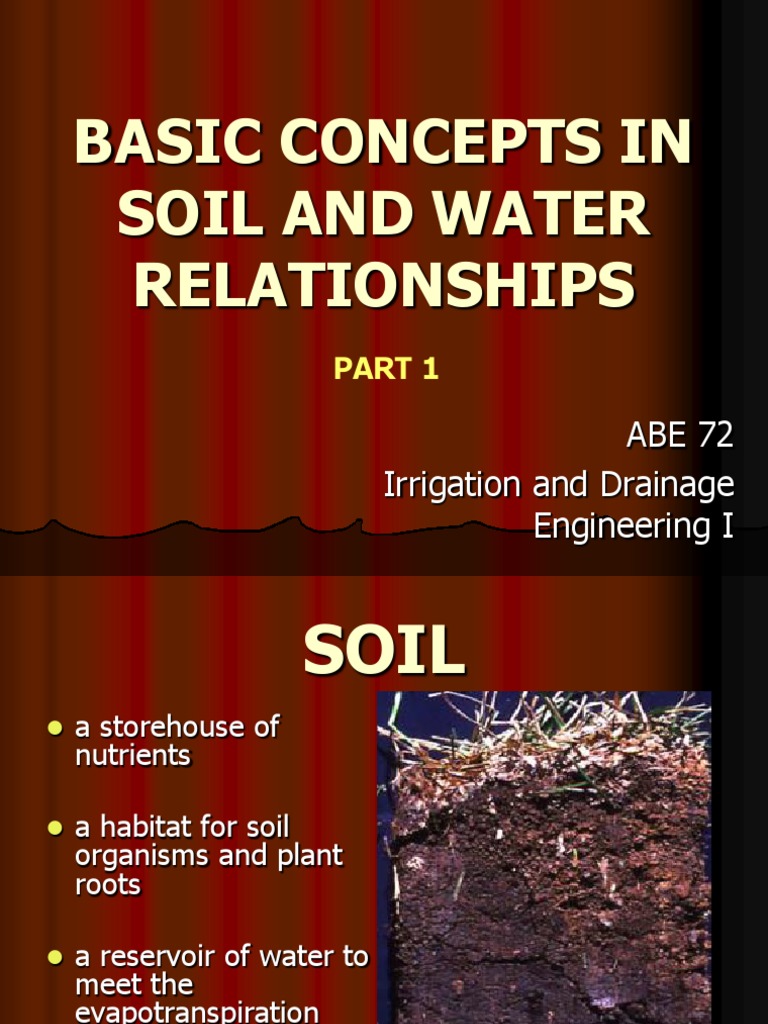 Soil-Water-Plant Relationships Overview | PDF | Soil | Porosity
